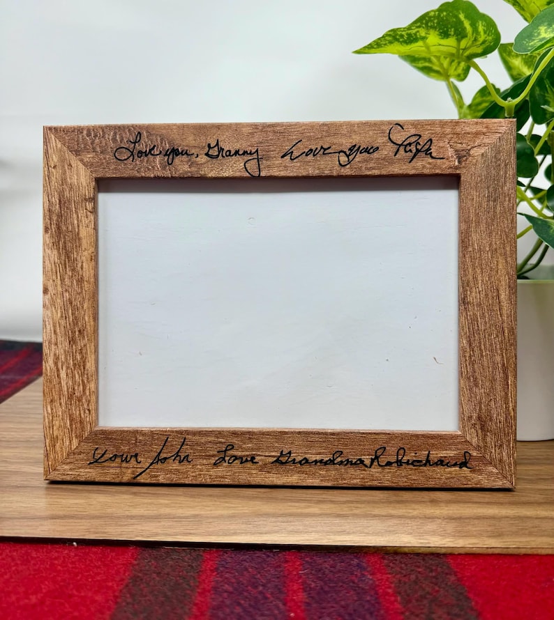 Handwriting Picture Frame - Personalized Engraved Memorial Frame ...