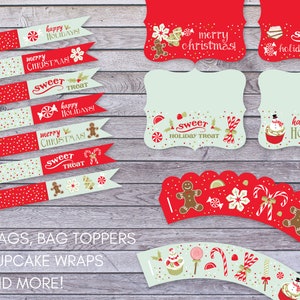 Sweet Holiday Party Printable Set, Christmas Party, Digital Download ...