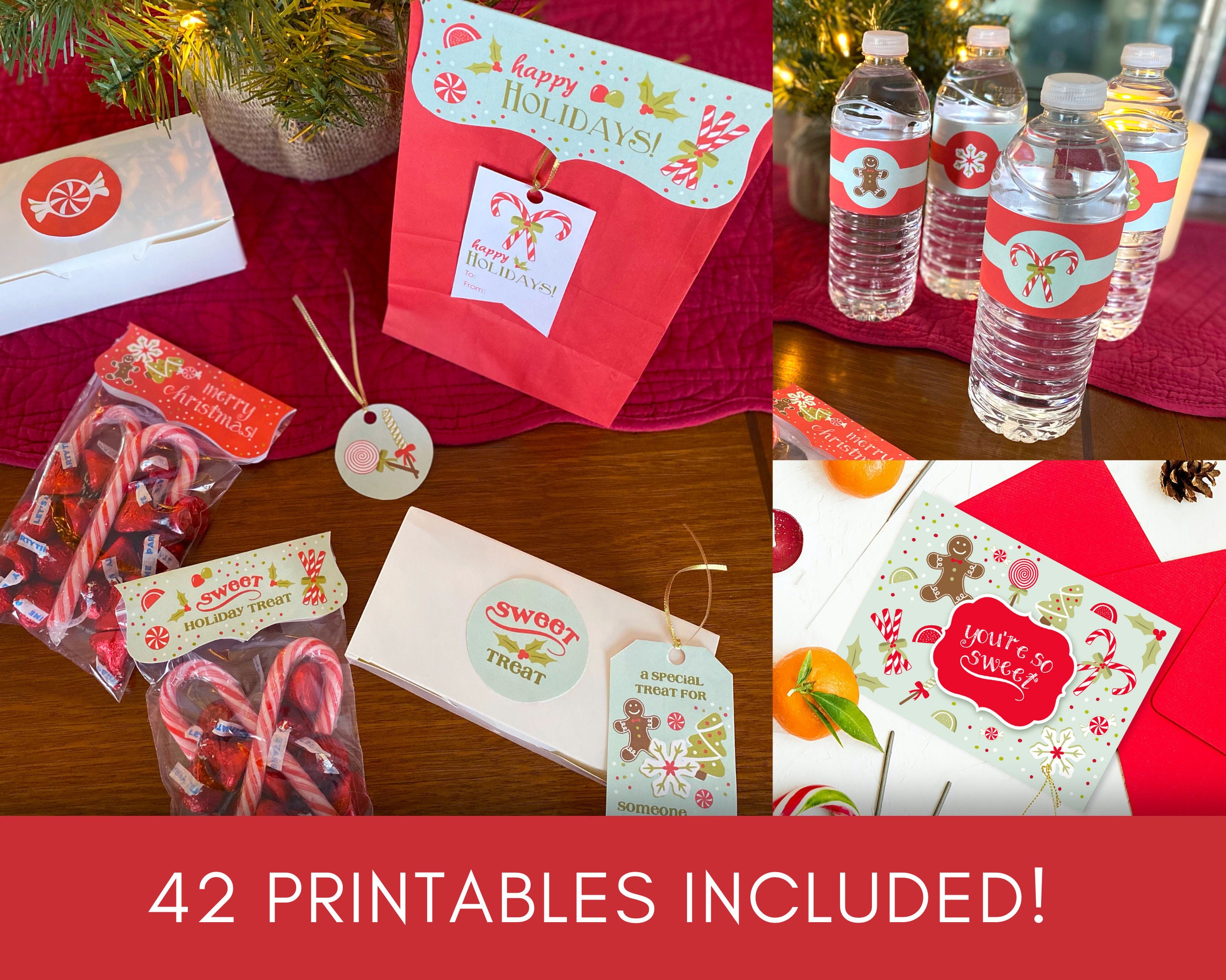 Sweet Holiday Party Printable Set, Christmas Party, Digital Download ...