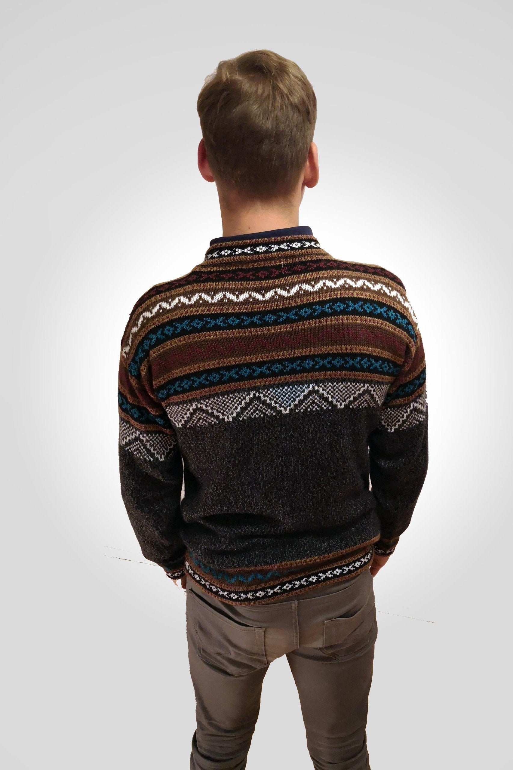 Fair Handmade Alpaca Inca Sweater Dark Grey - Genuine Alpaca Wool ...