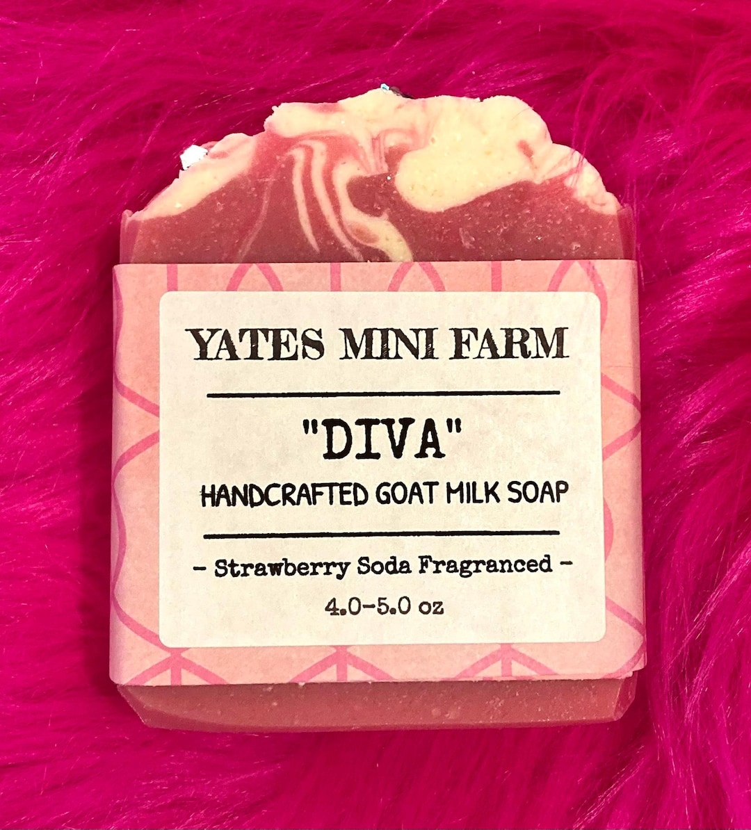 DIVA Goat Milk Soap, Strawberry Soda Fragranced Bar - Etsy