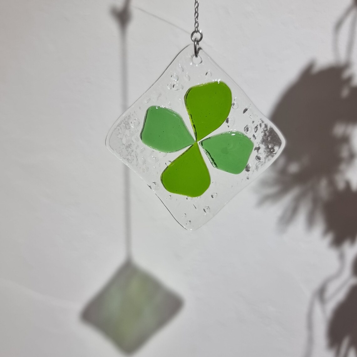 Four Leaf Clover, Stained Glass Four Leaf Clover, Four Leaf Clover Gift ...
