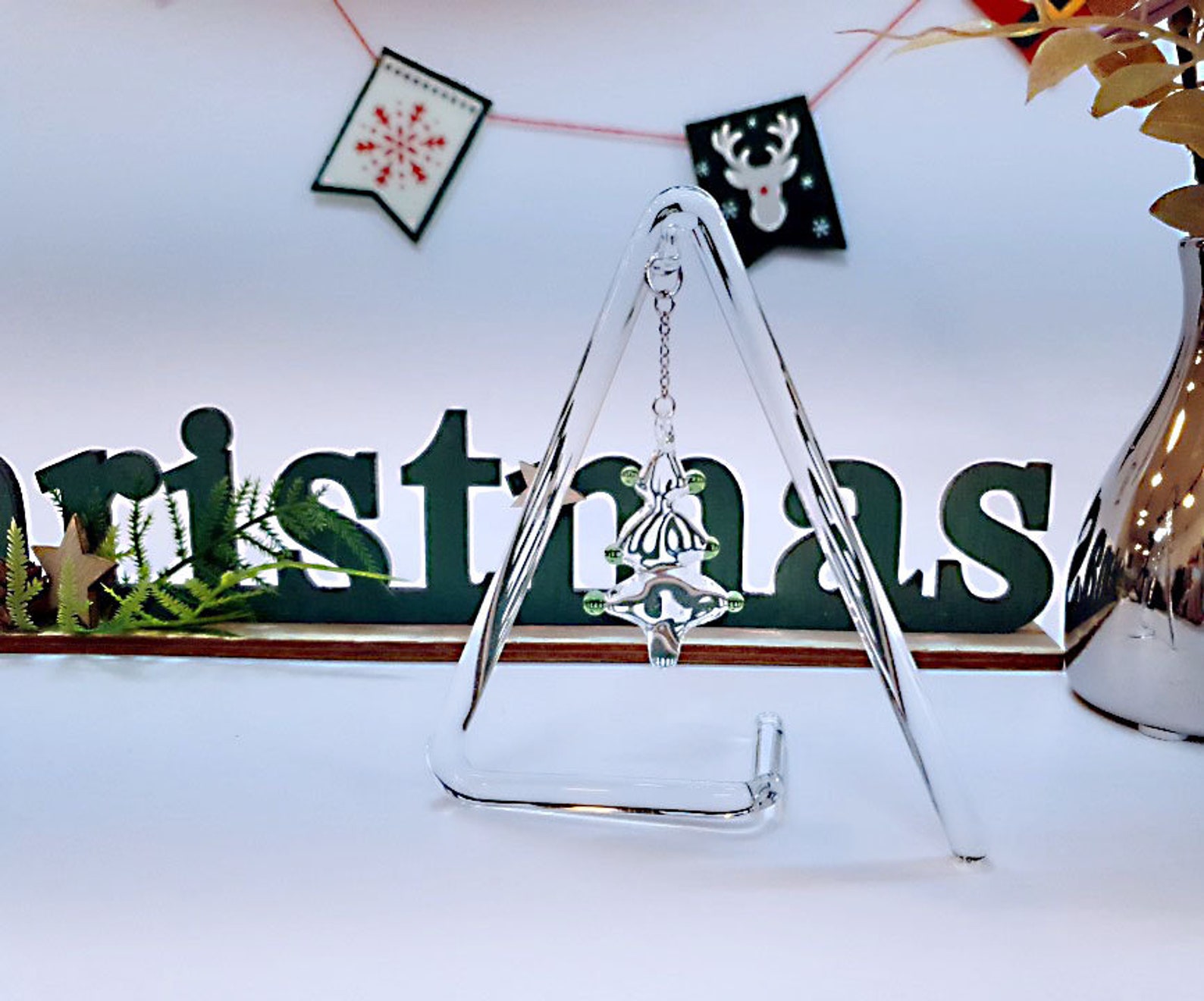 Christmas Decoration, Triangle Tree, Christmas Glass Ornaments - Etsy