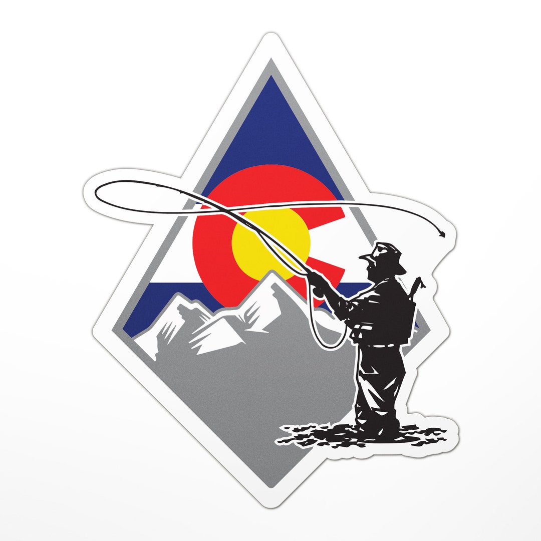 Colorado Flyfisherman Sticker Fishing, Colorado, Outdoor, Fly ...