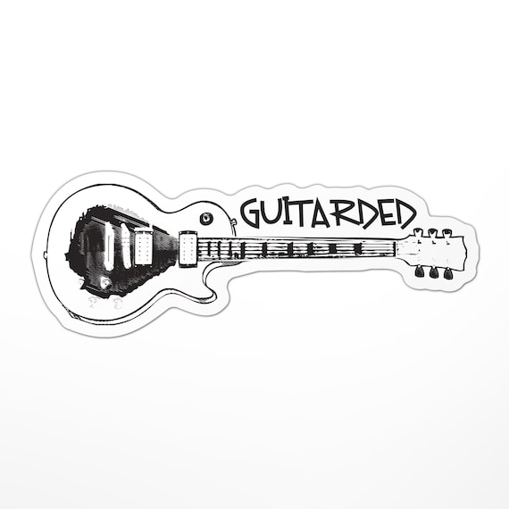 Electric Guitarded Sticker - Etsy