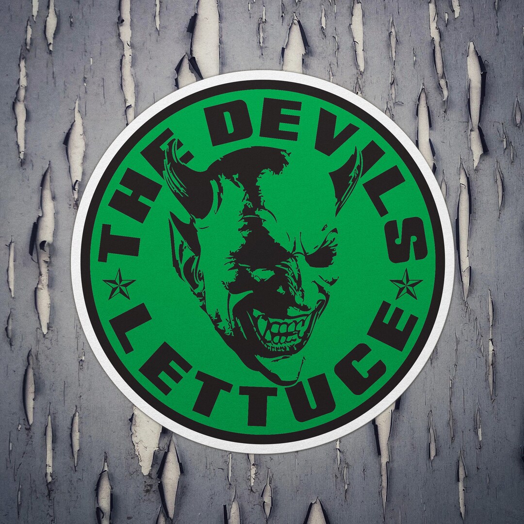 4 Sizes Available, Devils Lettuce Sticker (marijuana, Weed, Dabs, MMJ ...