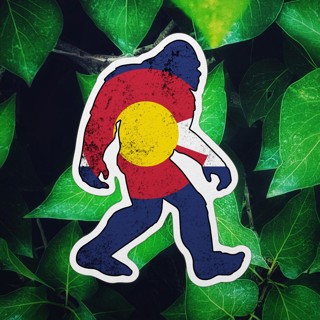 Colorado Bigfoot Sticker - Distressed (yeti, Sasquatch, Mythology ...