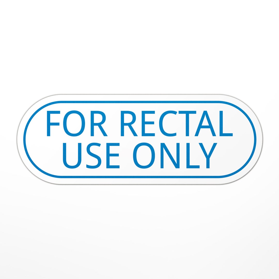 For Rectal Use Only Sticker Humor Funny Adult Etsy