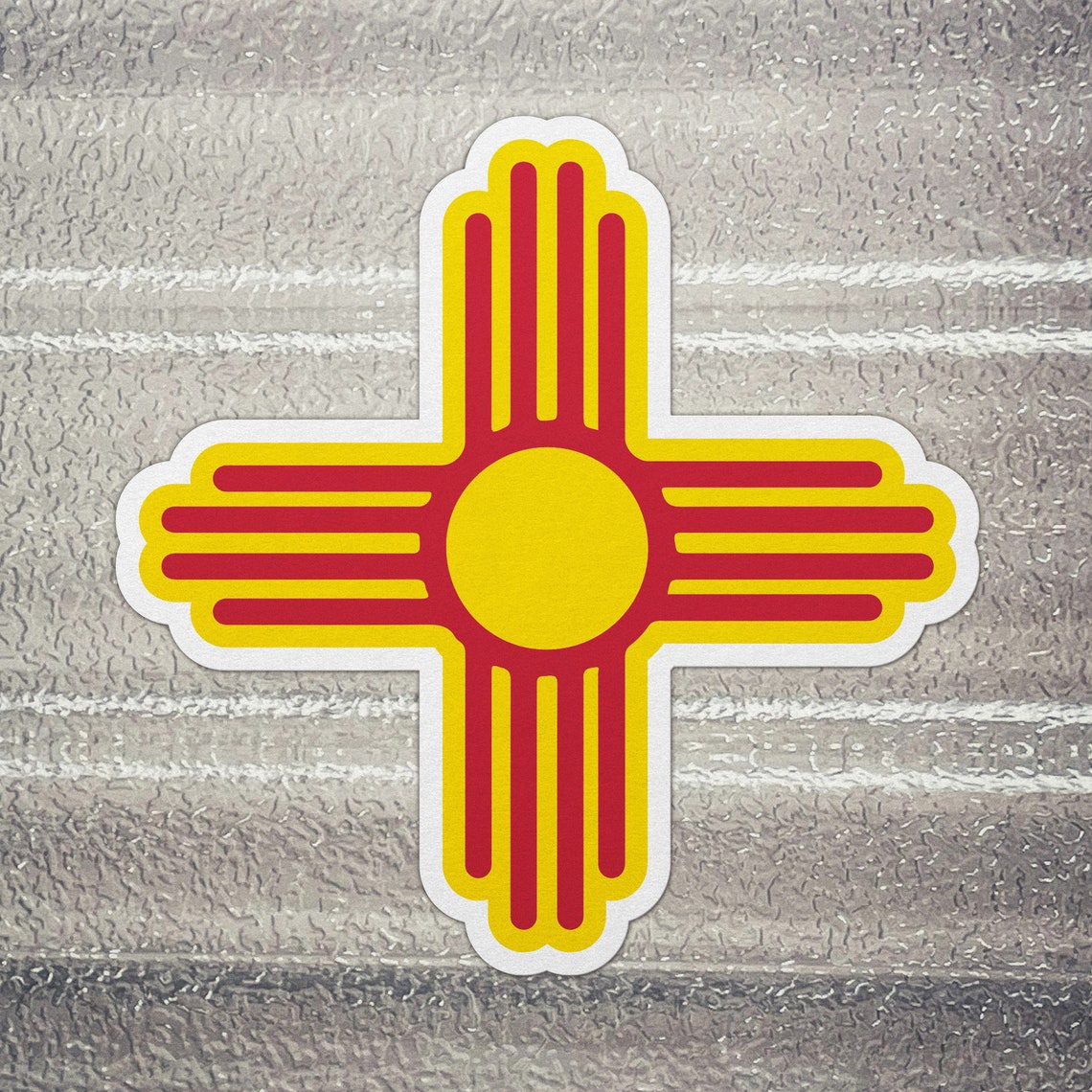 Zia Sun, New Mexico Flag Symbol Sticker (native American Tribes, People ...