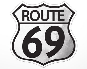 Number 69 Sticker | Etsy