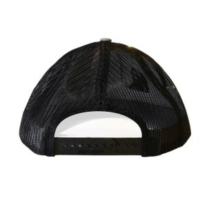 Grey Front/black Mesh Back Trucker Hat With Black Sasquatch Embroidery ...