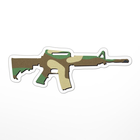 AR-15 Sticker Rifle Gun Camo Shooting Military 2nd | Etsy