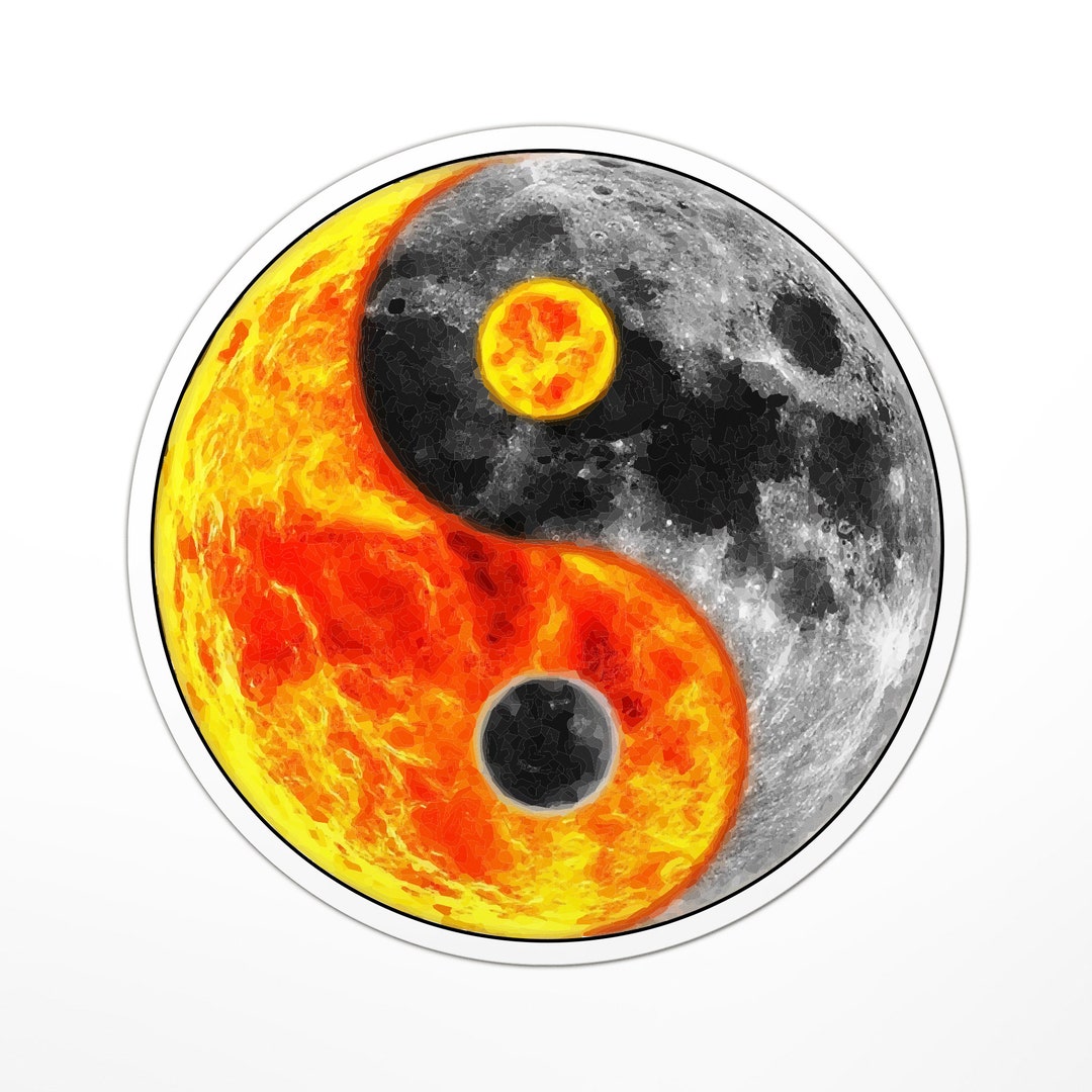 Yin and Yang Sticker (colorful, Cute) - Etsy