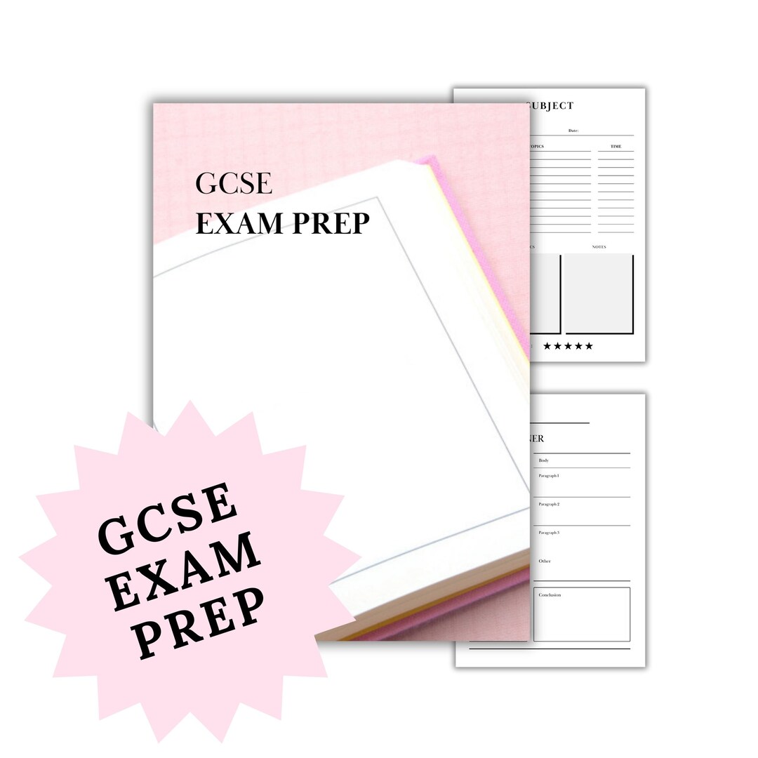 GCSE Exam Preparation Booklet Digital Download, Academic Planner ...