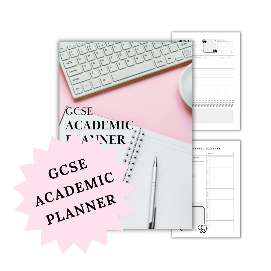 GCSE Planner Academic Booklet Digital Download, Academic Planner ...