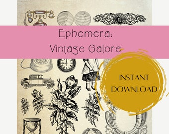 Ephemera: Vintage Book Page Printable - Etsy