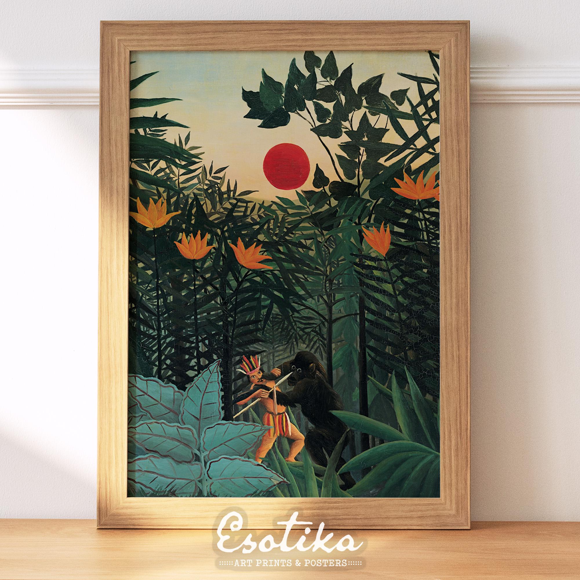 Tropical Landscape Oil Painting by Henri Rousseau / Jungle Print ...