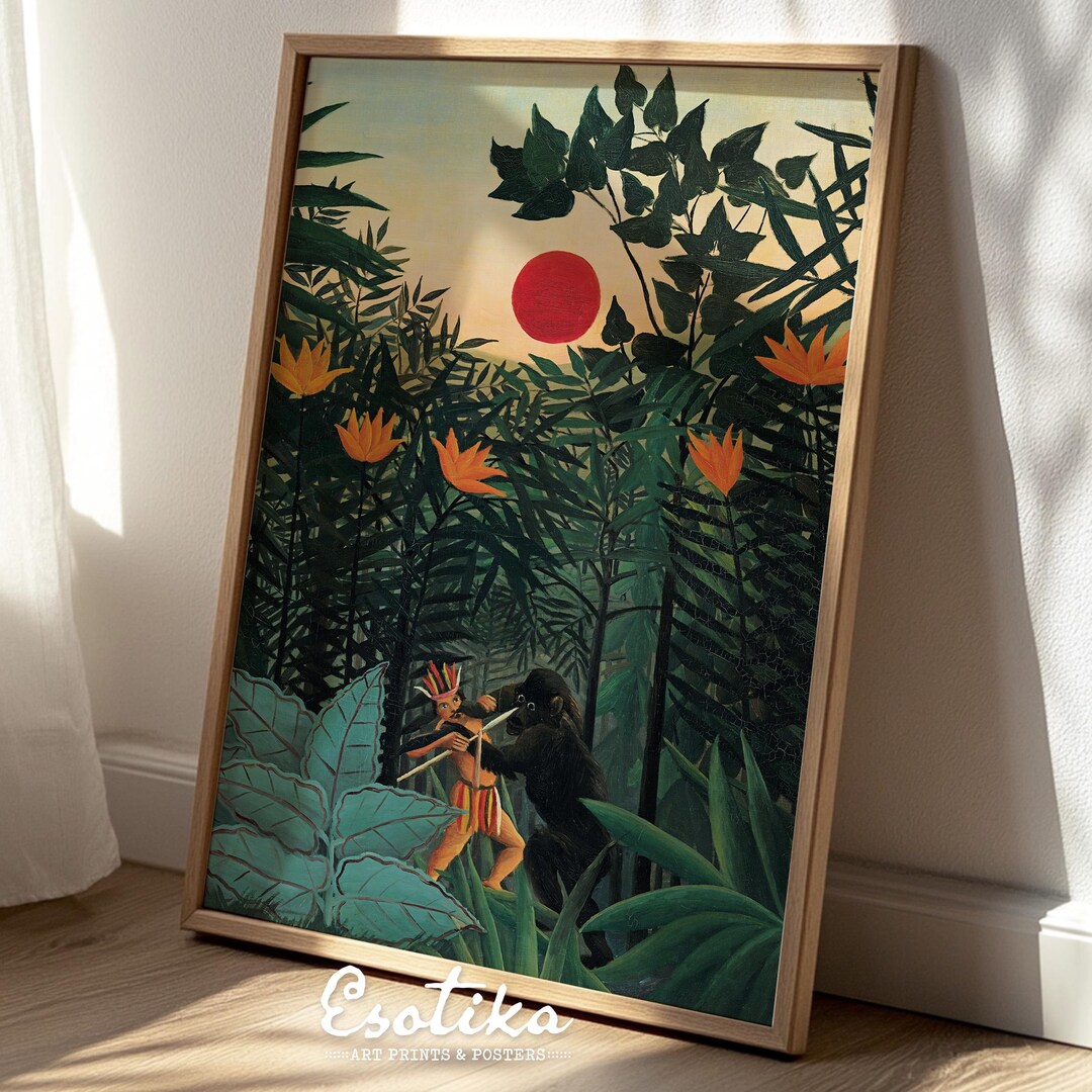 Tropical Landscape Oil Painting by Henri Rousseau / Jungle Print ...