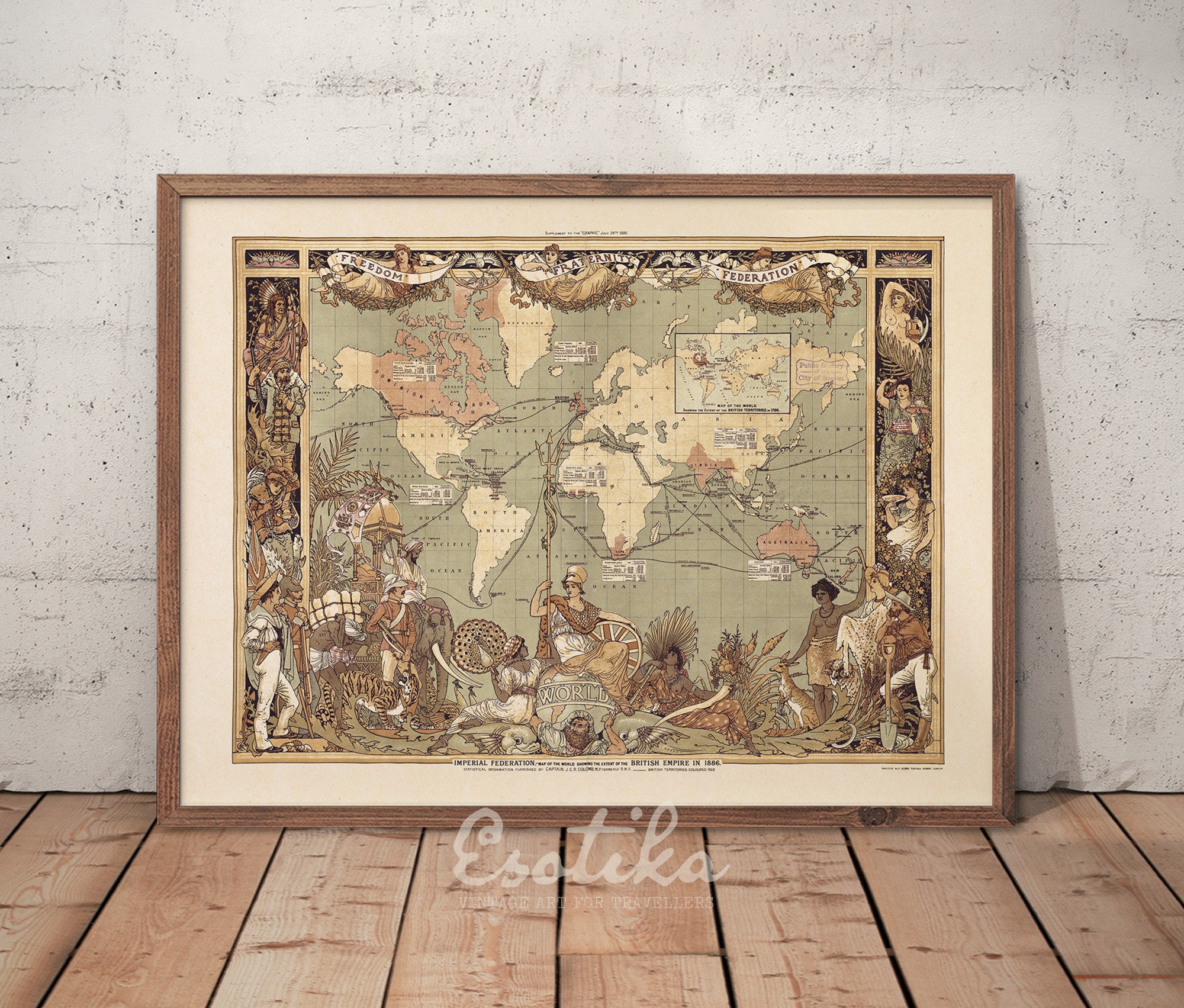 Antique Map of the World / PRINTABLE Old Map Antique Decor / - Etsy