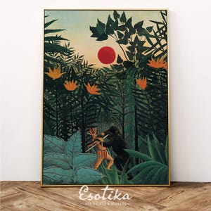 Tropical Landscape Oil Painting by Henri Rousseau / Jungle Print / Vintage Art Print / PRINTABLE ...