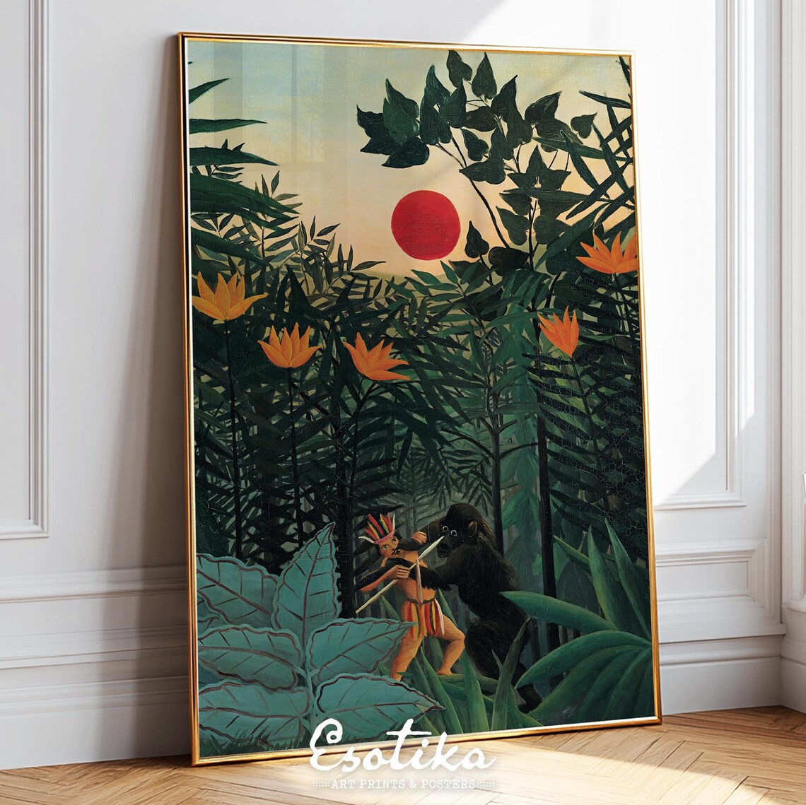 Tropical Landscape Oil Painting by Henri Rousseau / Jungle Print ...