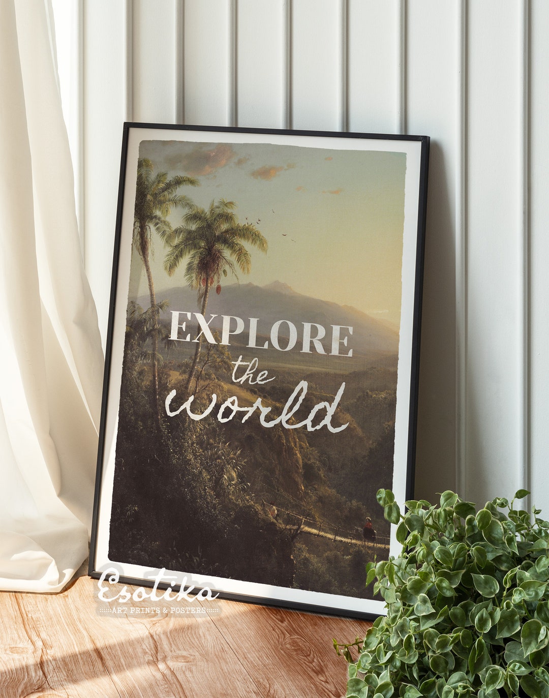 Tropical Landscape Poster / Jungle Print / Inspirational Travel Quote ...