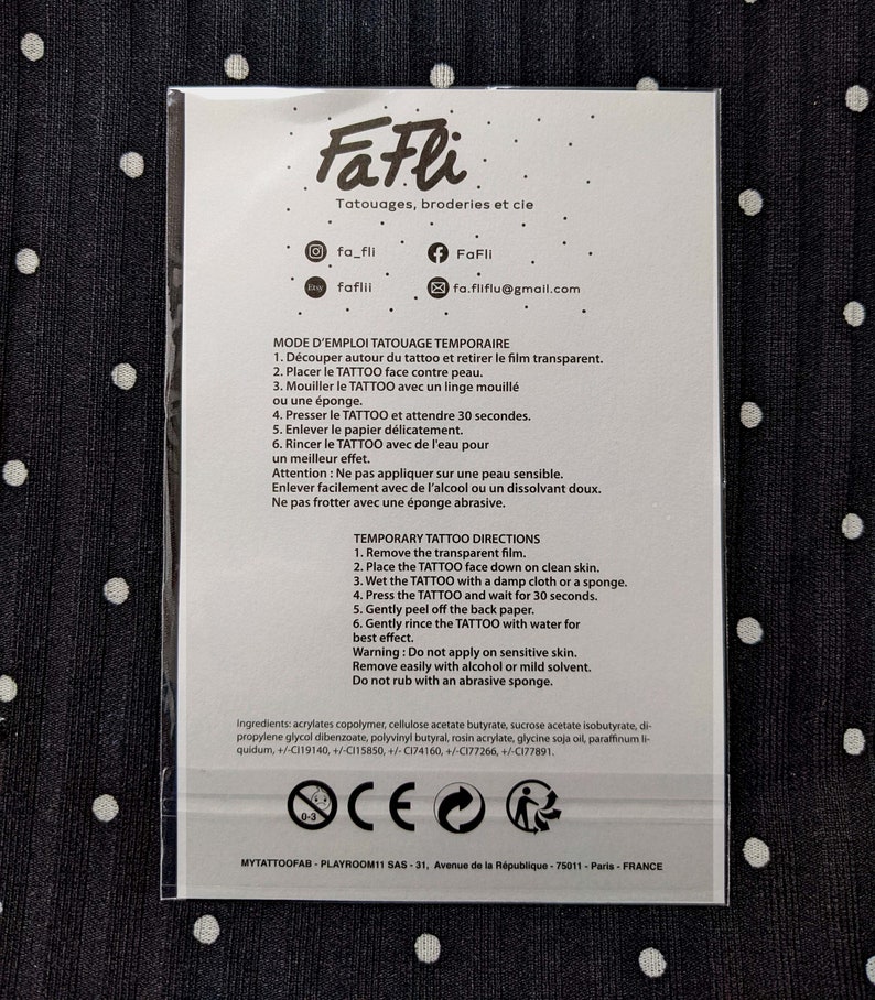 Temporary Tattoos / Sheet - Etsy