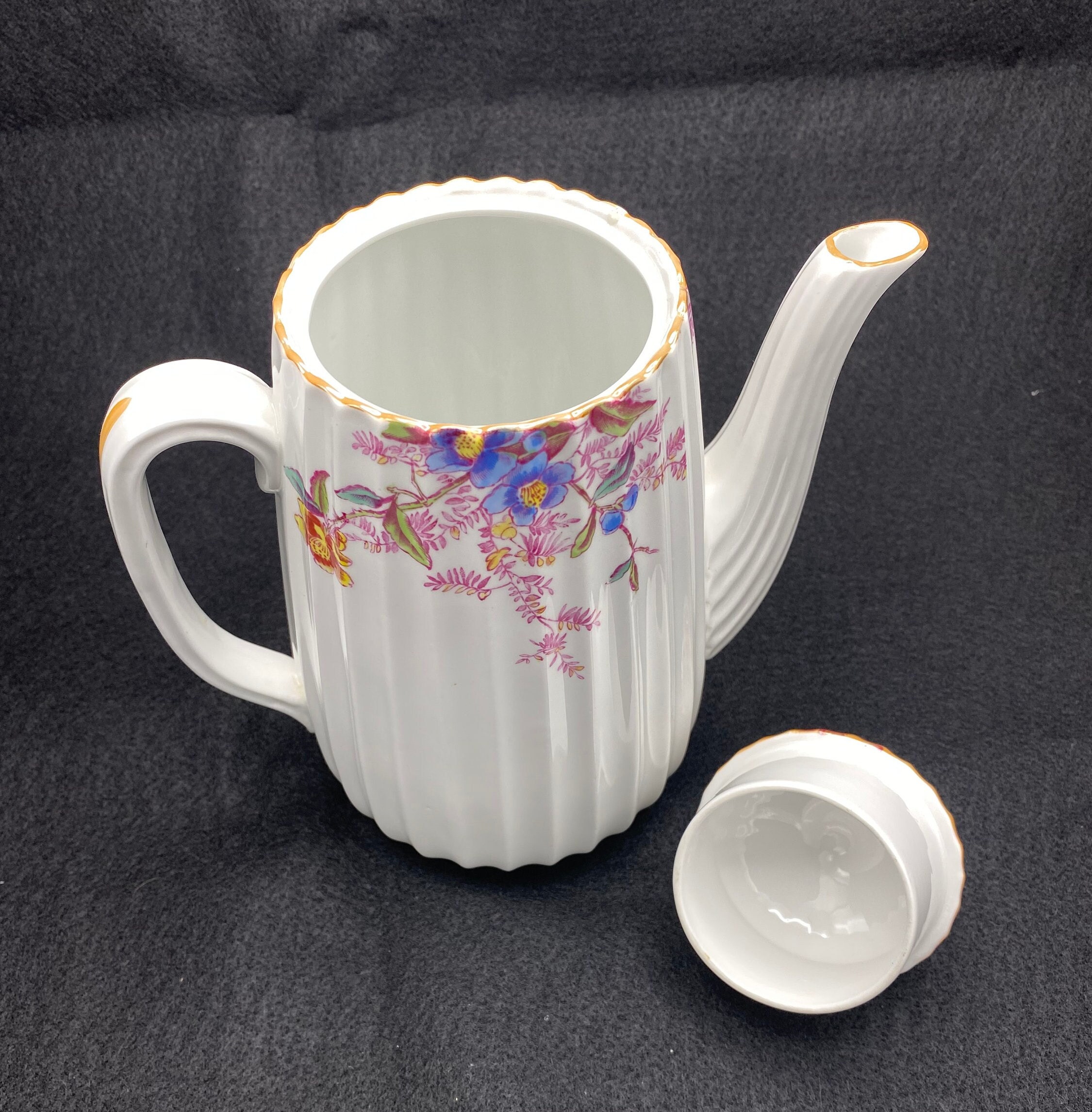 Spode Copeland Chelsea Garden Coffee Pot With Mustard Trim R9781 - Etsy