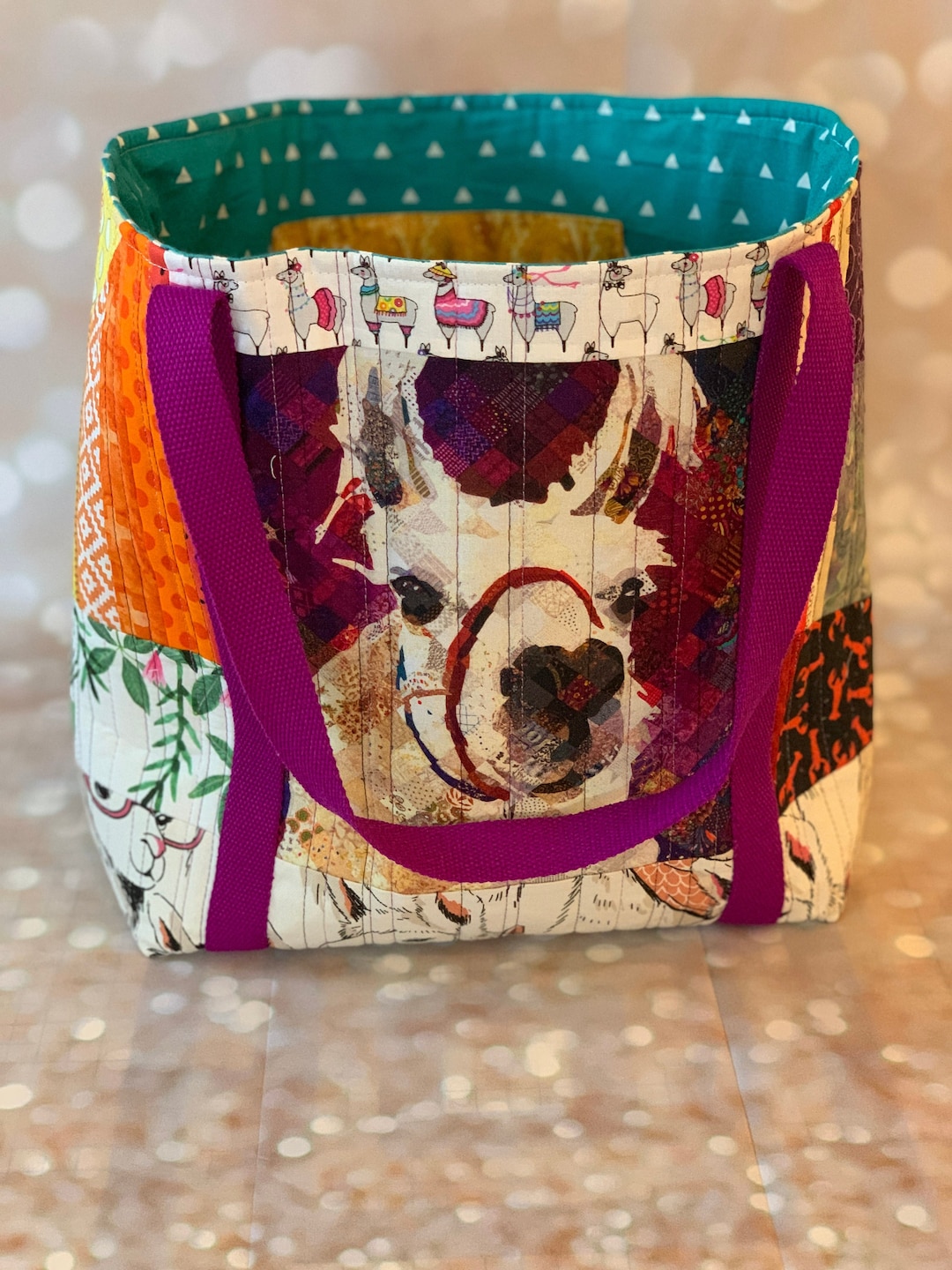 Quilted Tote Bag Fabric Scrap Bag, Eco Friendly Gift, Recycled Fabric ...