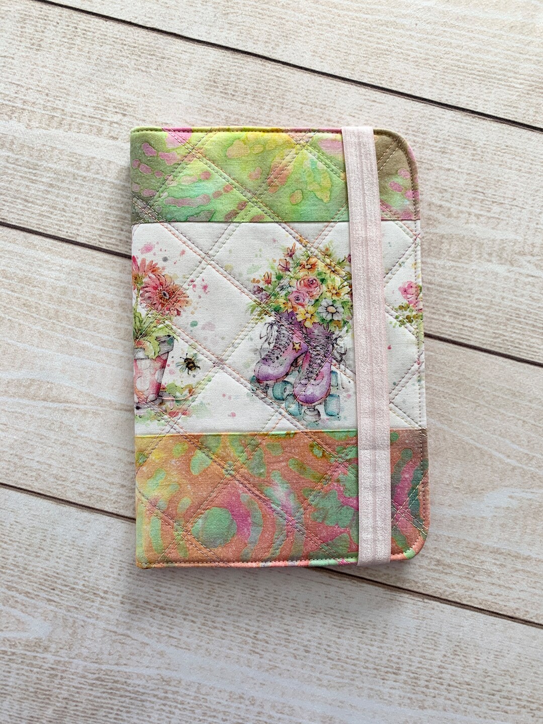 Quilted Notebook Cover - Eco Notebook Gift, Fabric Notebook, Fabric ...
