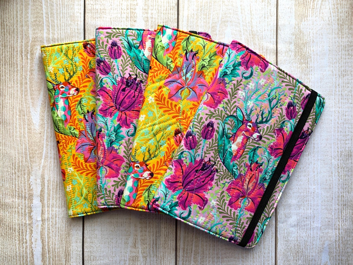 Quilted Notebook Cover - Eco Notebook Gift, Fabric Notebook, Fabric ...