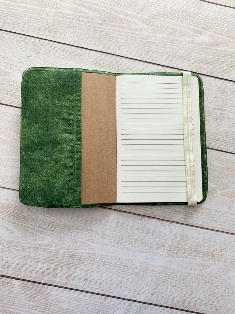 Quilted Notebook Cover - Eco Notebook Gift, Fabric Notebook, Fabric ...