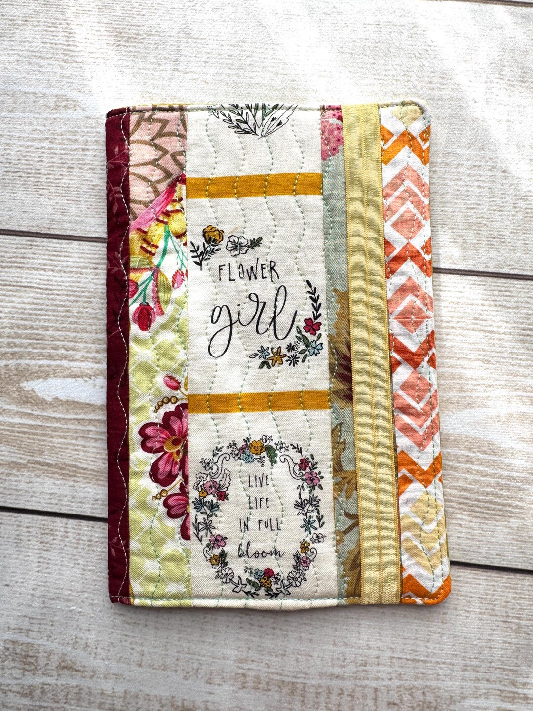 Quilted Notebook Cover - Eco Notebook Gift, Fabric Notebook, Fabric ...