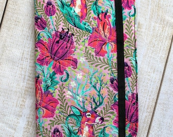 Quilted Notebook Cover - Eco Notebook Gift, Fabric Notebook, Fabric ...