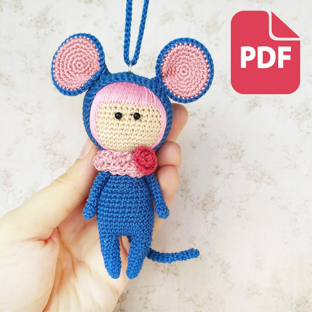 Amigurumi Mouse Pattern PDF - Cute Keychain DIY- Crochet Pattern ...