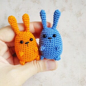 Small Crochet Bunny Keychain Kawaii Rabbit, Great Cute Easter Gift for ...
