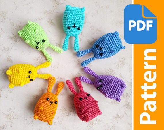 Little Bunny Keychain Crochet Pattern Amigurumi Rabbit DIY | Etsy
