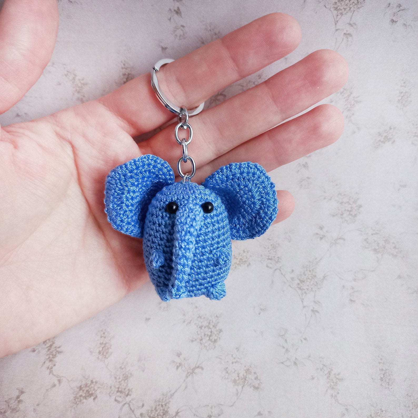 Elephant Crochet Pattern Cute Amigurumi Keychain DIY File - Etsy