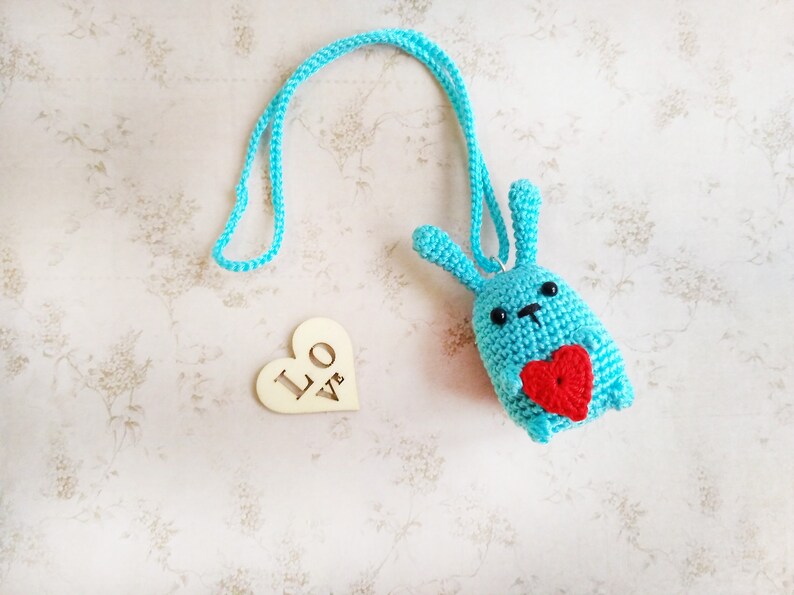 Little Bunny Keychain Crochet Pattern Amigurumi Rabbit DIY - Etsy