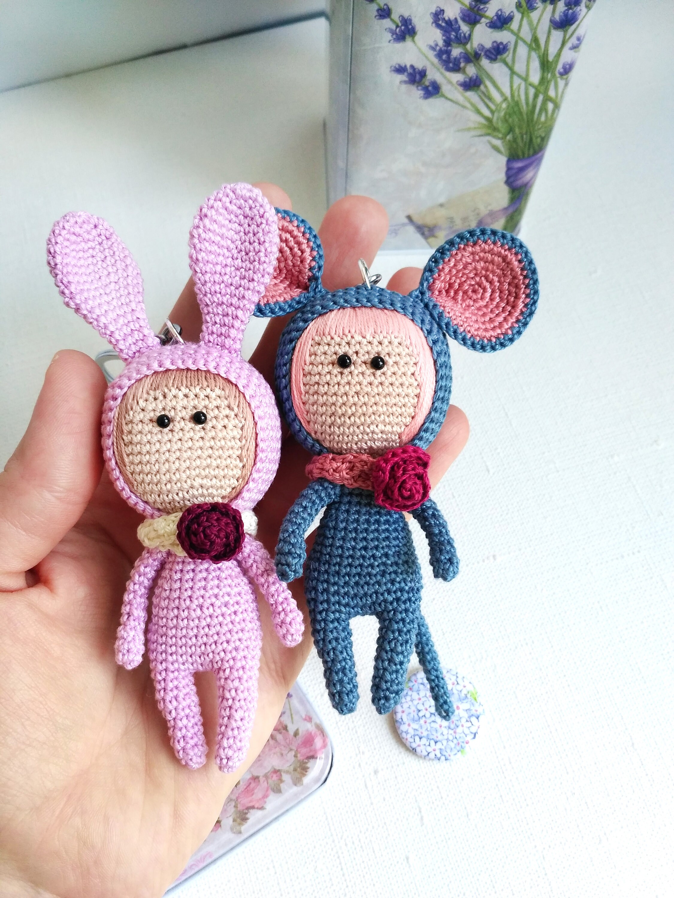 Set of Crochet Patterns Keychains Crochet Kawaii Doll - Etsy