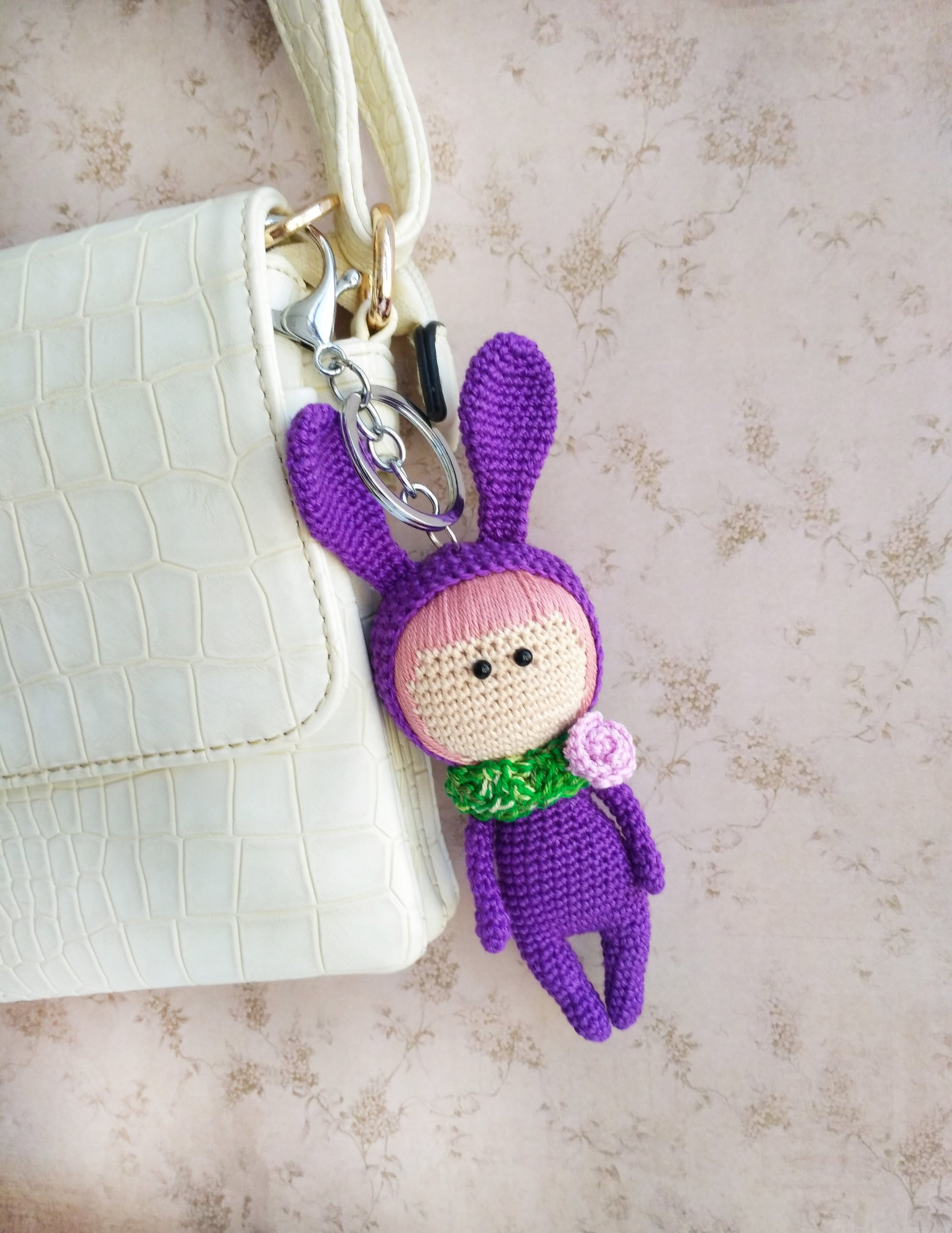 Set of Crochet Patterns Cute Keychain - PDF Pattern Crochet Kawaii Doll ...