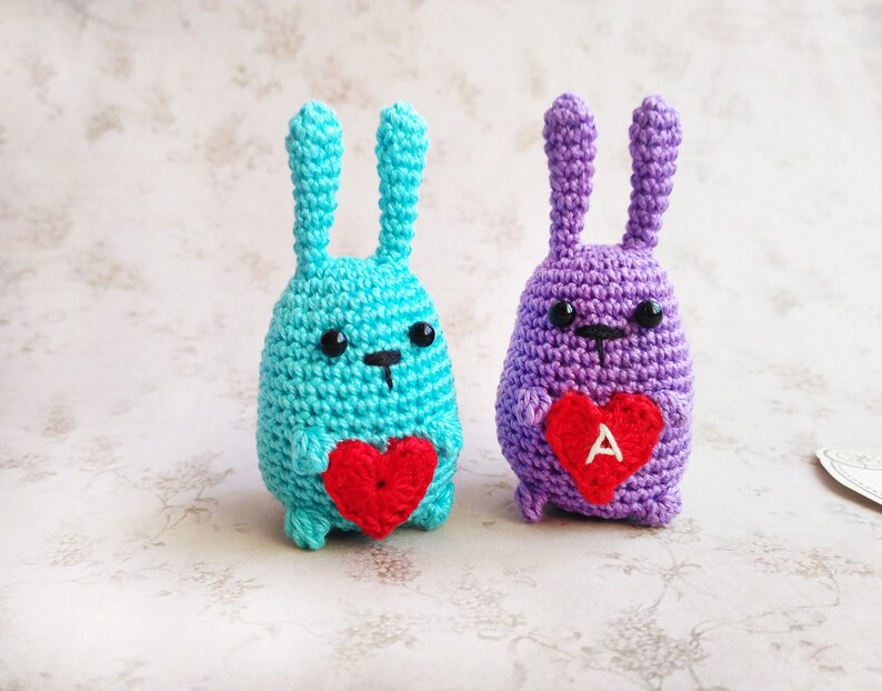 Little Bunny Keychain Crochet Pattern Amigurumi Rabbit DIY | Etsy