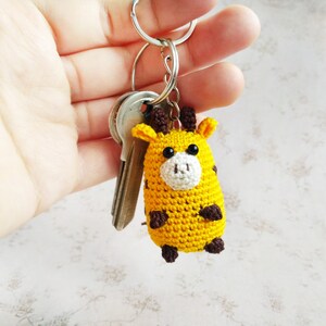 Giraffe With Tiny Heart Crochet Pattern, Cute Amigurumi Keychain DIY ...
