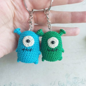 Pocket Monster With One Eye Crochet Amigurumi. Сute Little Keychain for ...