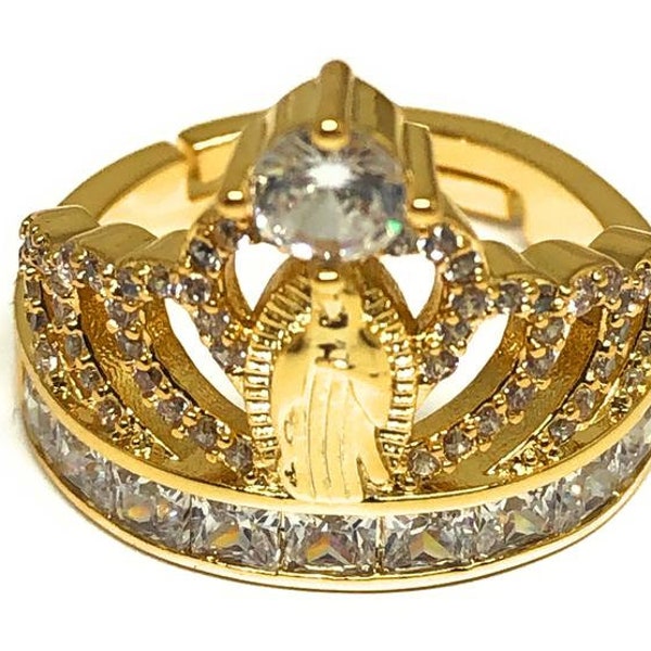 Virgin Mary Crown Ring - Etsy