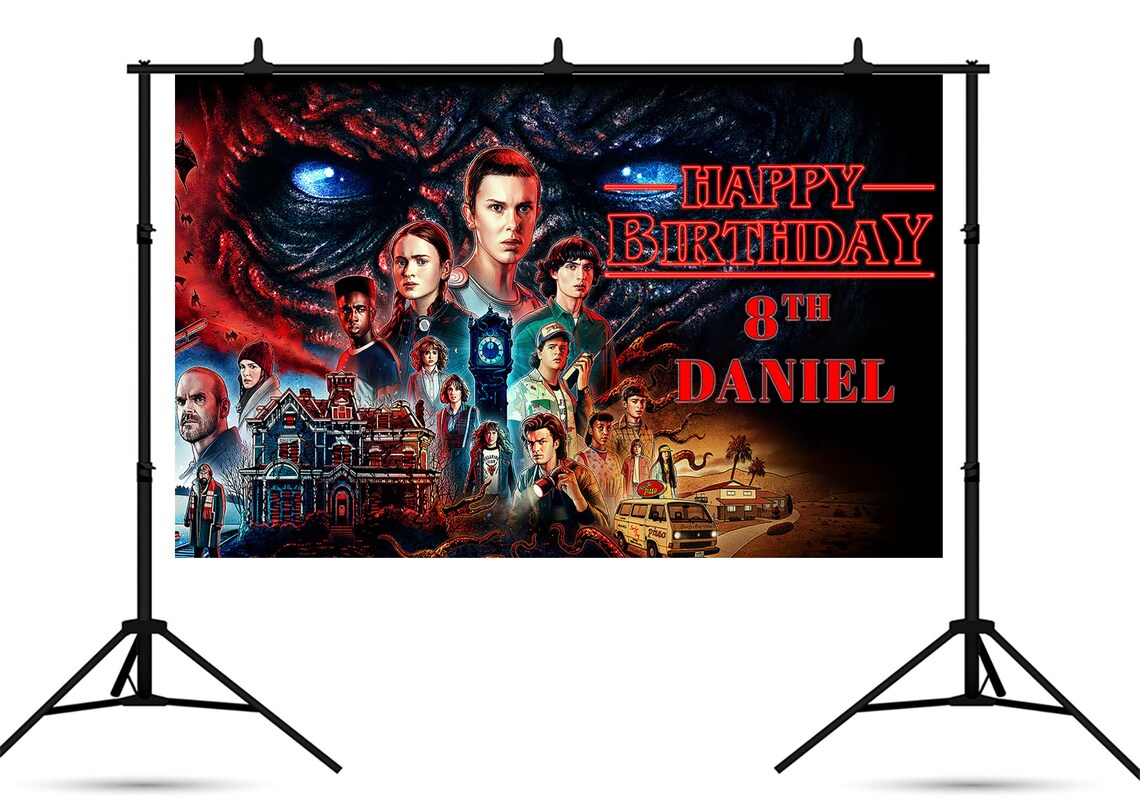 Stranger Things Birthday Backdrop Stranger Things Birthday - Etsy