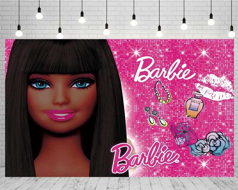 Black Barbie Backdrops for Girl Birthday Party Decorations - Etsy