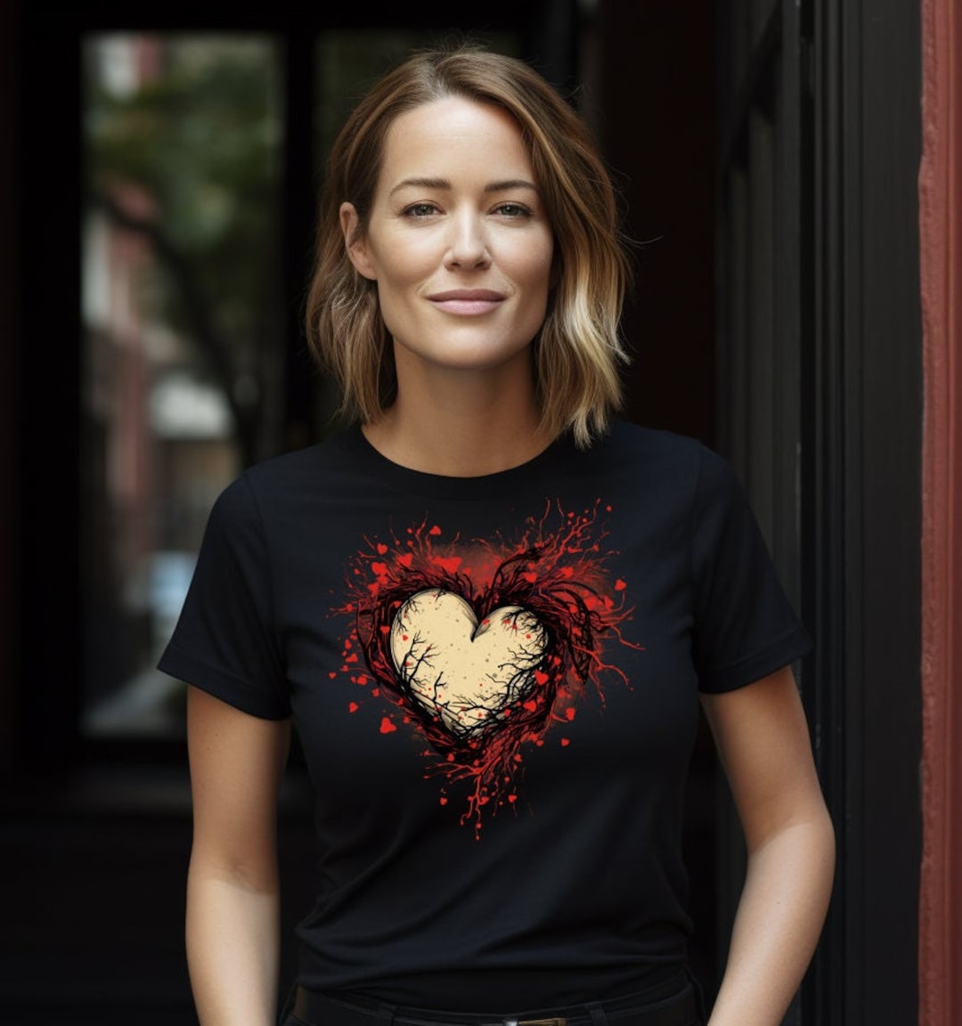 Tshirt Heart Unique Design, Veins, Women's - Etsy UK