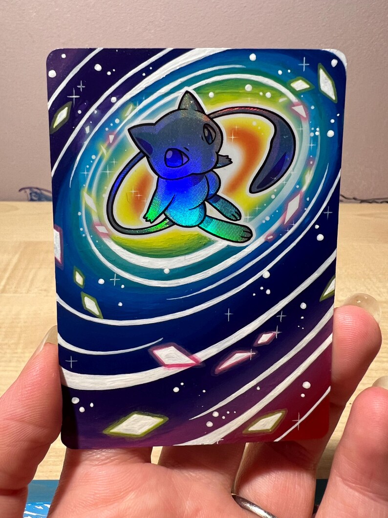 Shining Mew, Hand Painted Card Alter, Unique Trading Card Game ...