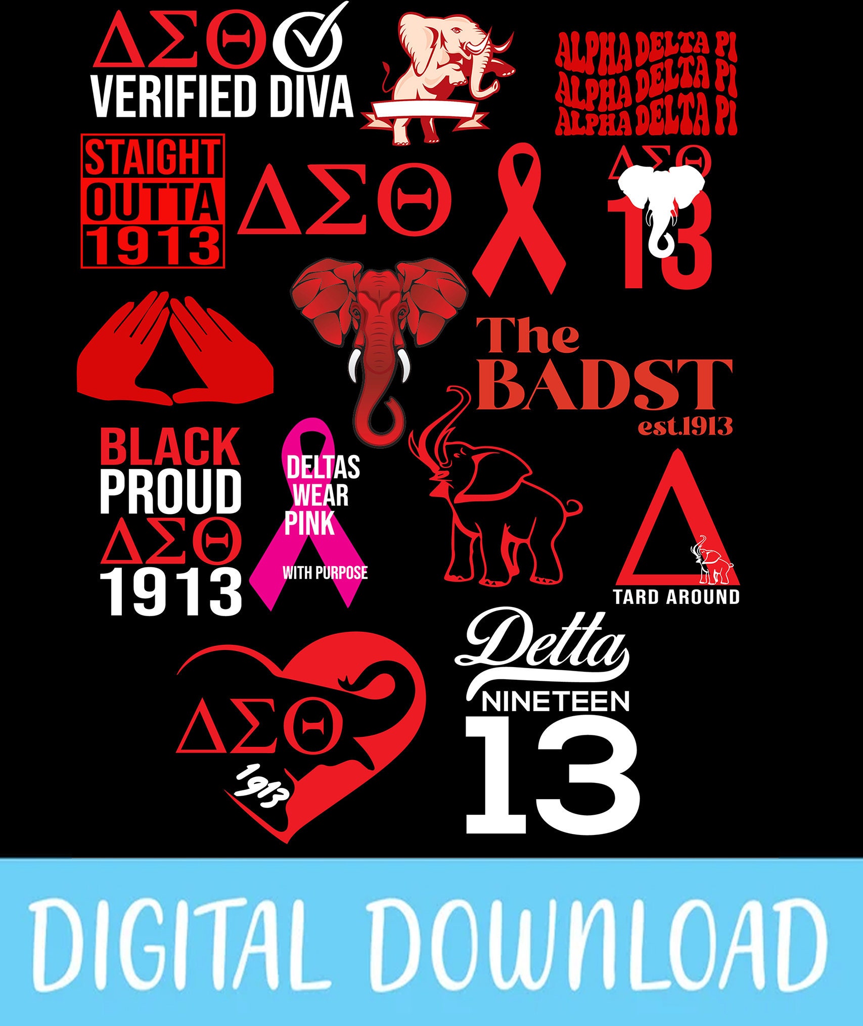 Delta Sigma Theta Svg Bundle1913 Delta Sigma Theta Delta - Etsy